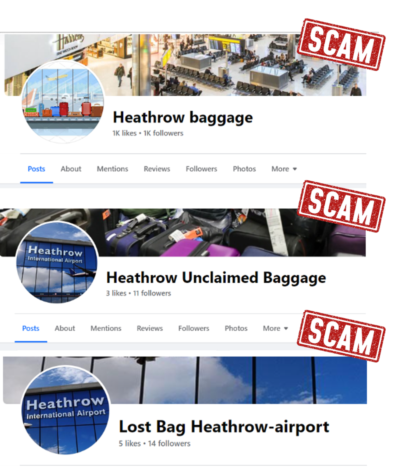 Facebook Airport Scams: Fake Airports & Fake Profiles